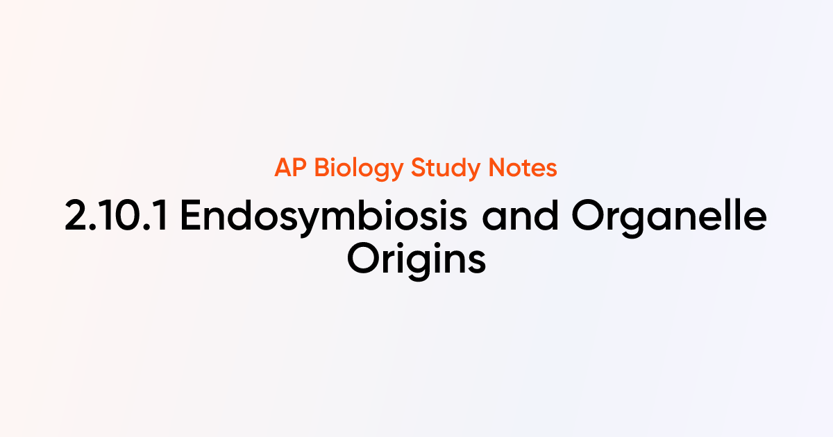 Endosymbiosis and Organelle Origins (2.10.1) | AP Biology Notes ...