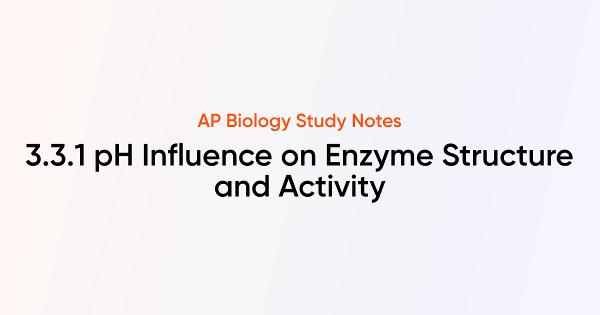 pH Influence on Enzyme Structure and Activity (3.3.1) | AP Biology ...