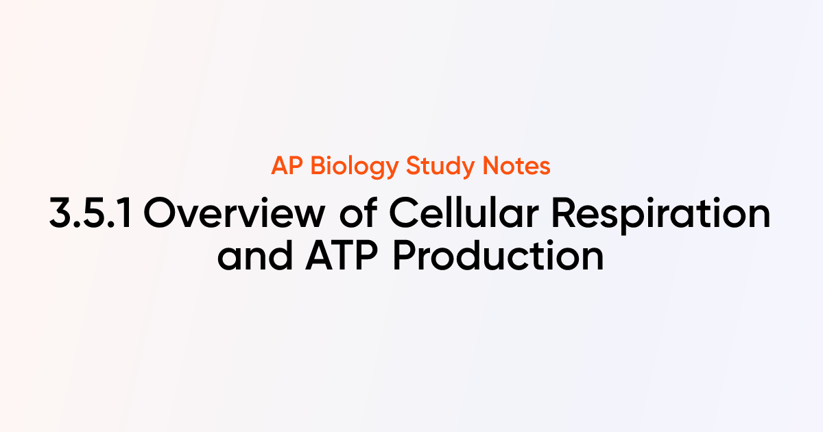 Overview of Cellular Respiration and ATP Production (3.5.1) | AP ...