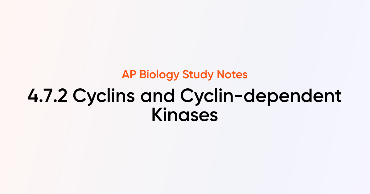 Cyclins and Cyclin-dependent Kinases (4.7.2) | AP Biology Notes ...