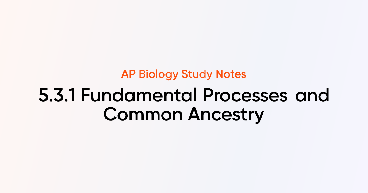Fundamental Processes and Common Ancestry (5.3.1) | AP Biology Notes ...