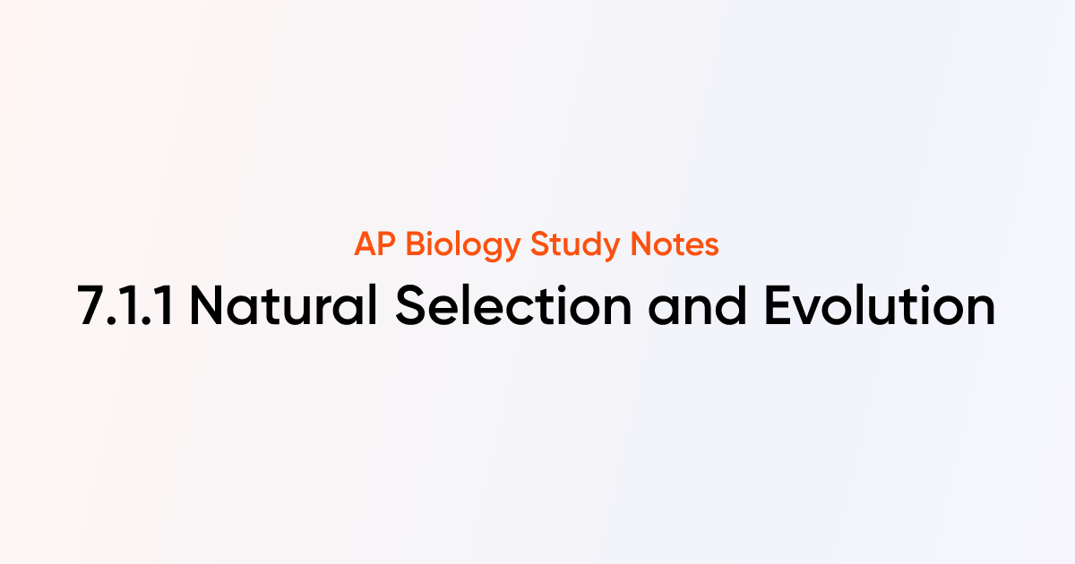 Natural Selection and Evolution (7.1.1) | AP Biology Notes | TutorChase