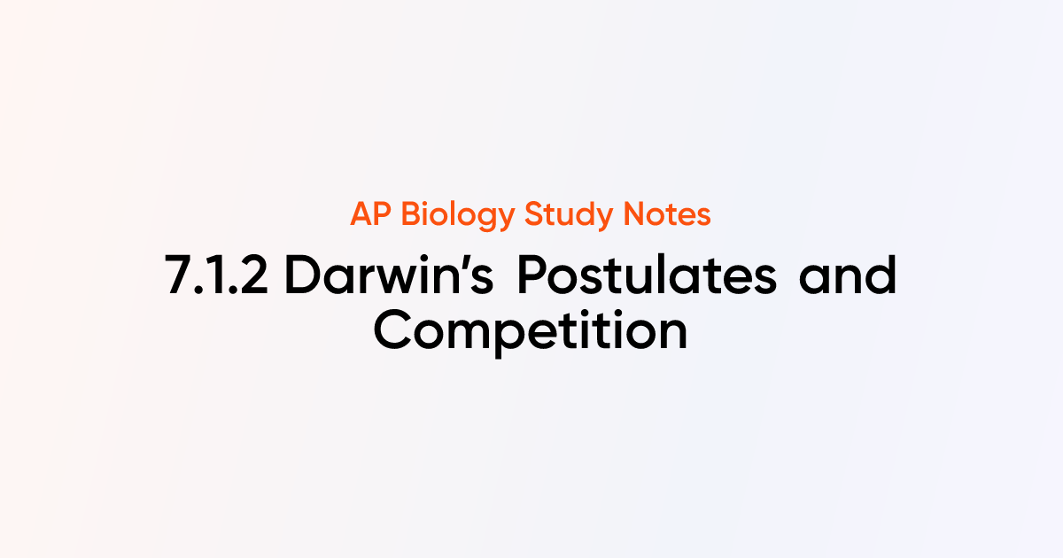 Darwin’s Postulates and Competition (7.1.2) | AP Biology Notes | TutorChase