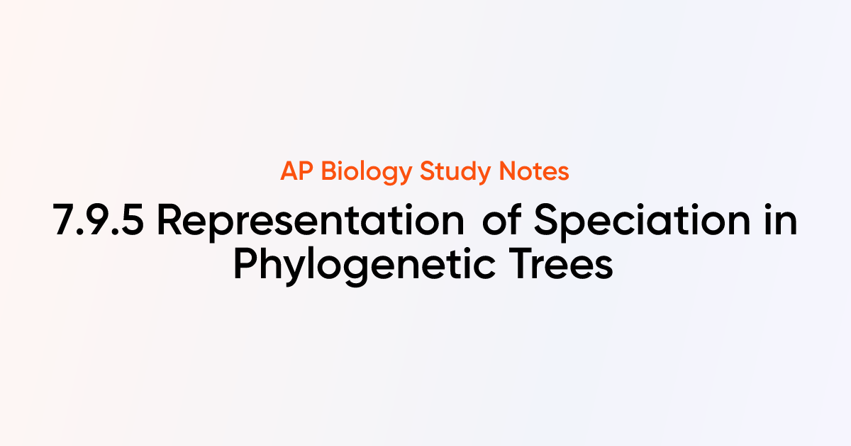 Representation of Speciation in Phylogenetic Trees (7.9.5) | AP Biology ...