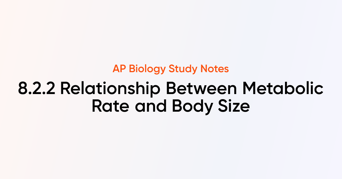 Relationship Between Metabolic Rate and Body Size (8.2.2) | AP Biology ...