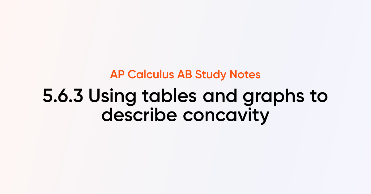 Using tables and graphs to describe concavity (5.6.3) | AP Calculus AB ...