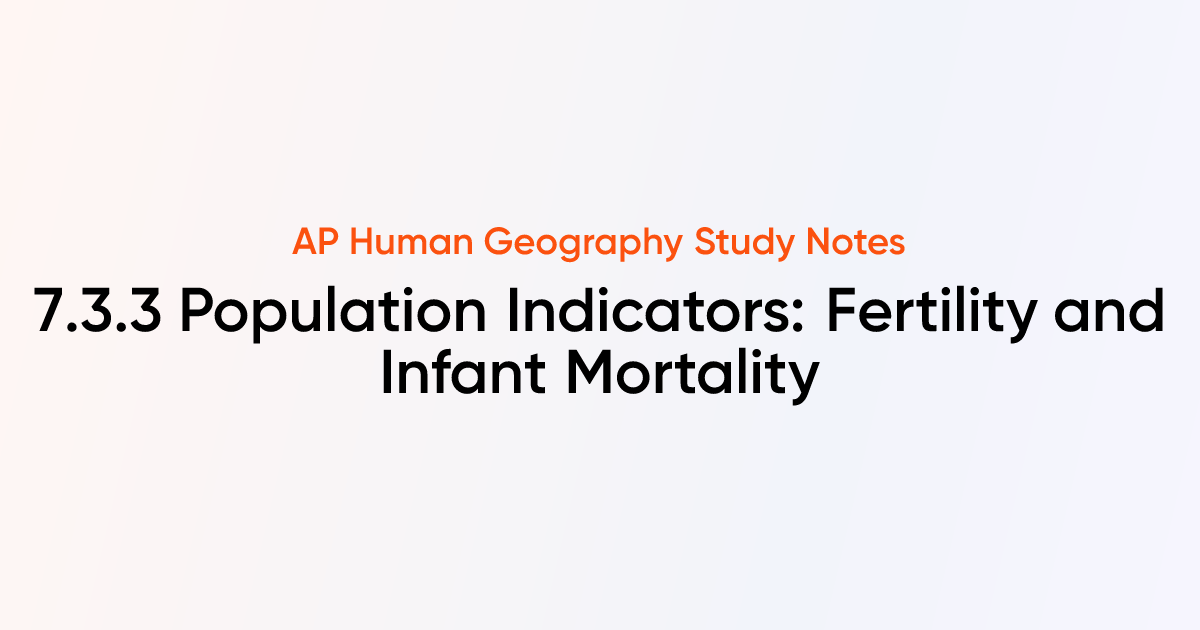 7.3.3 Population Indicators: Fertility and Infant Mortality | AP Human ...