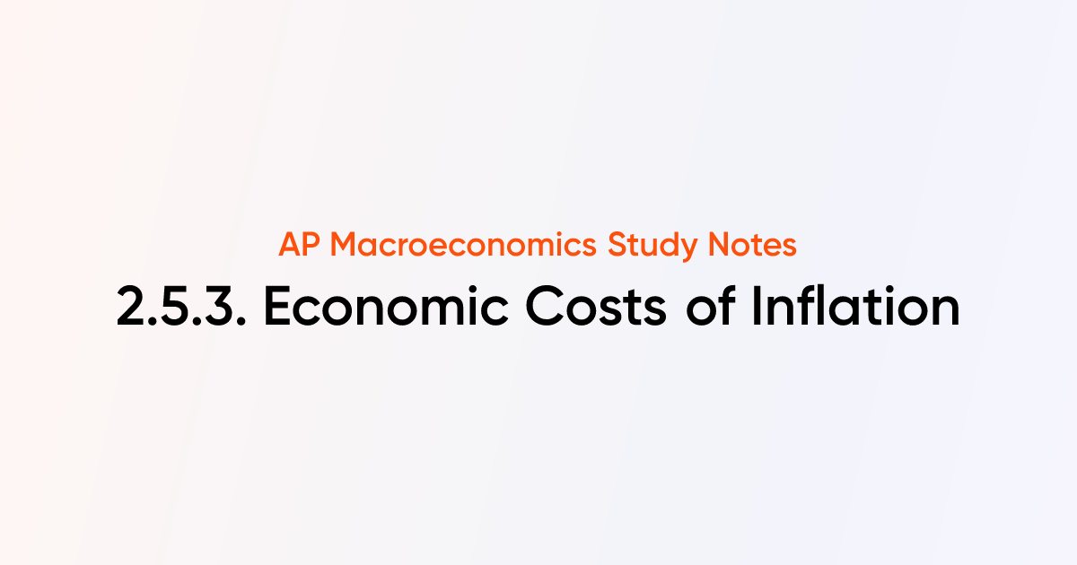 2.5.3. Economic Costs of Inflation | AP Macroeconomics Notes | TutorChase