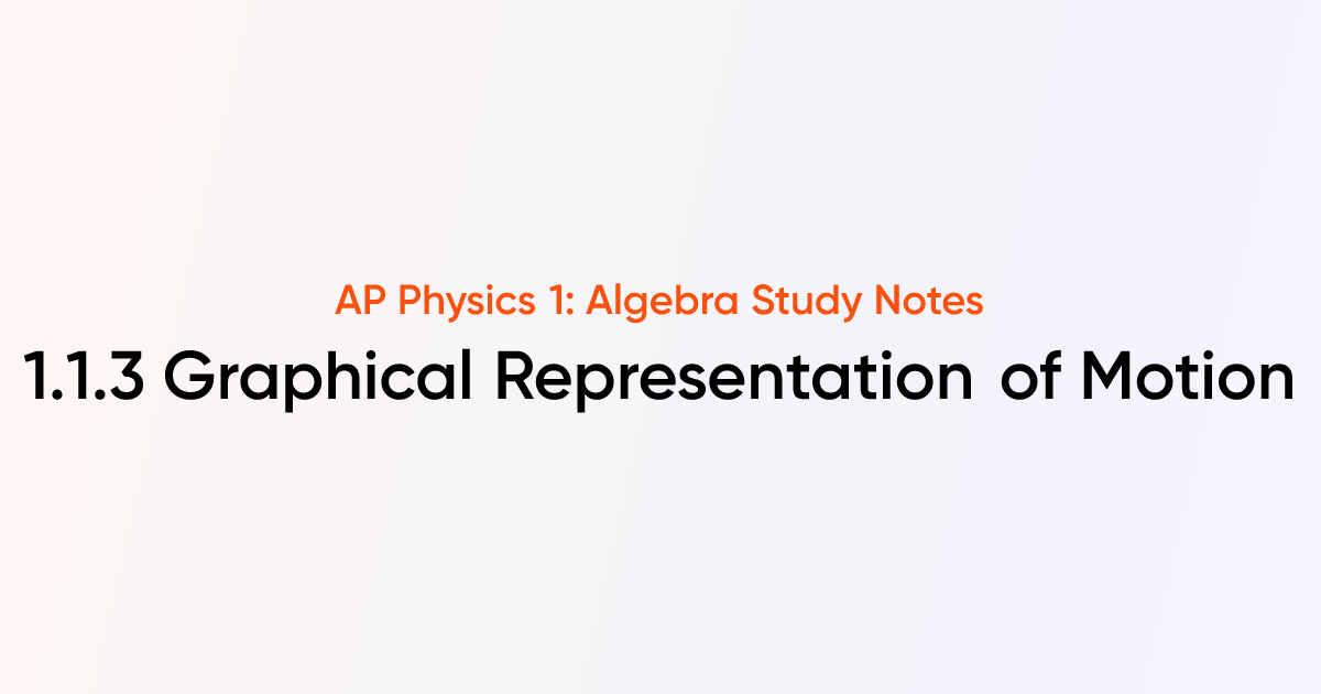 Graphical Representation of Motion (1.1.3) | AP Physics 1: Algebra ...