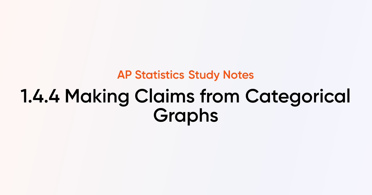 Making Claims from Categorical Graphs (1.4.4) | AP Statistics Notes ...