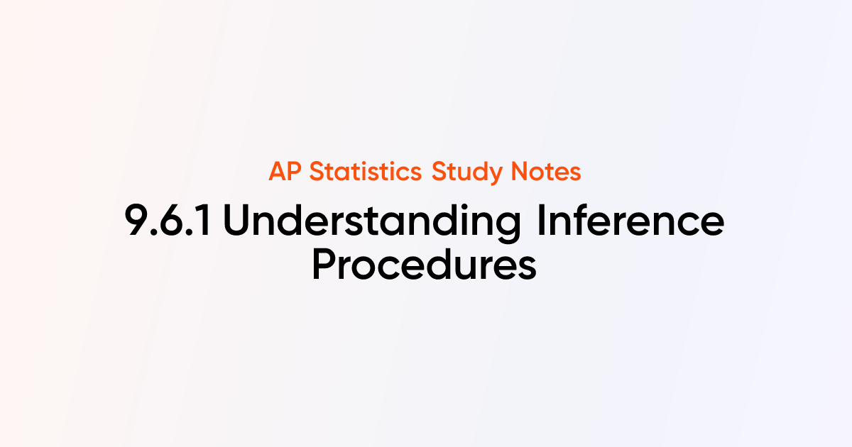 Understanding Inference Procedures (9.6.1) | AP Statistics Notes ...