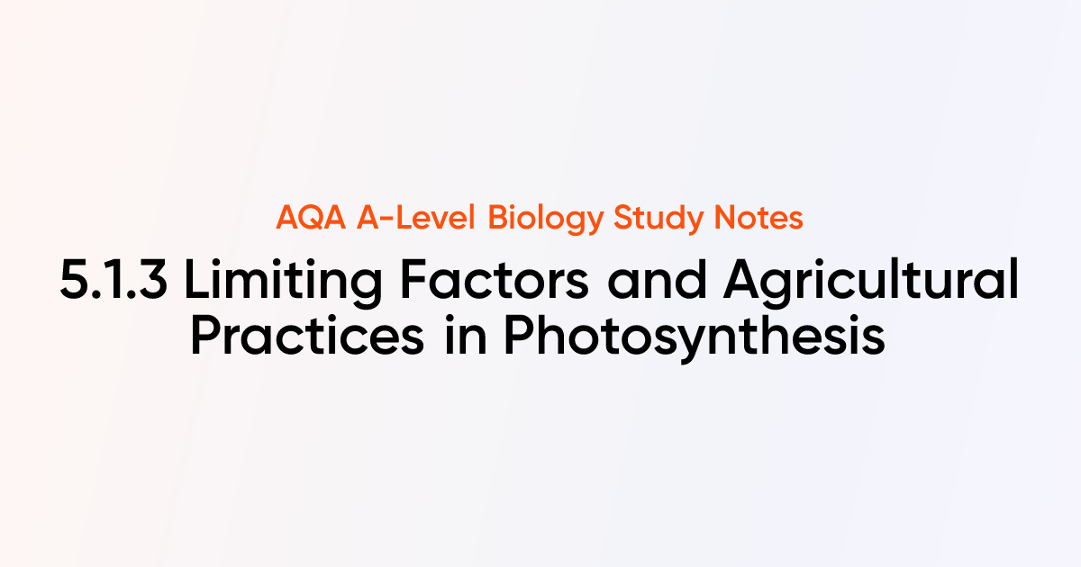 Limiting Factors and Agricultural Practices in Photosynthesis (5.1.3 ...
