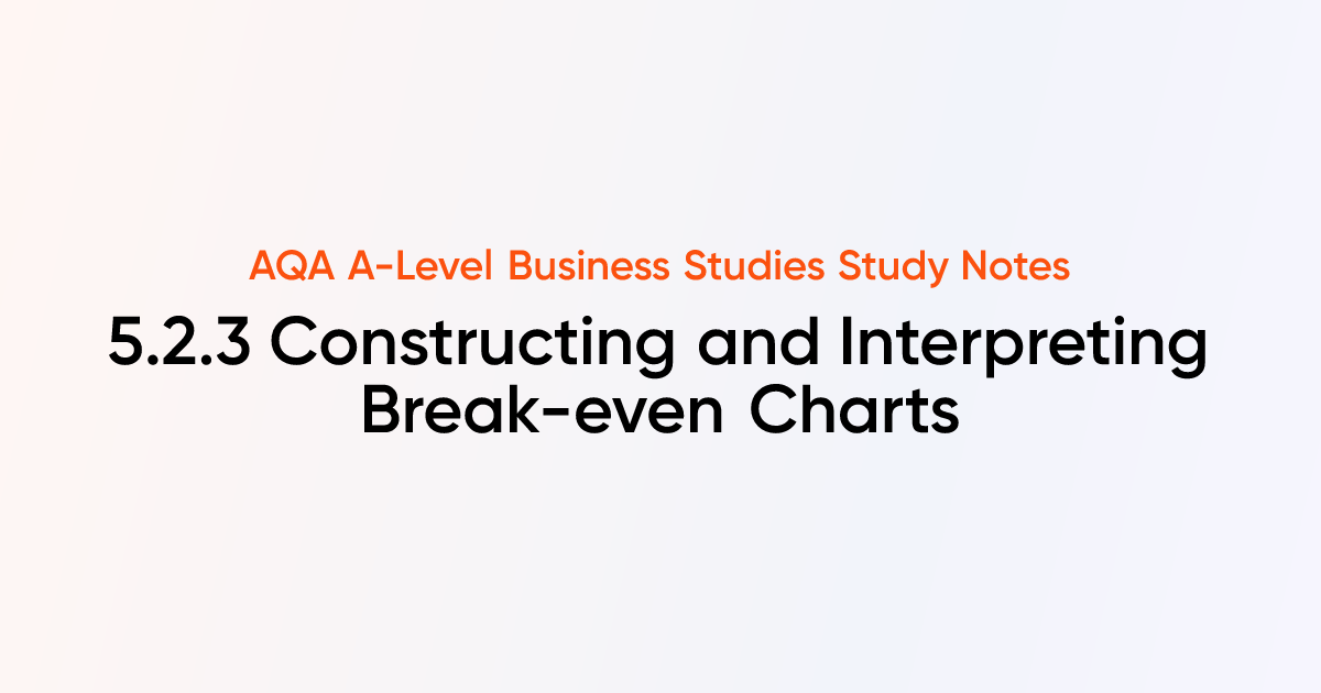 Constructing and Interpreting Break-even Charts (5.2.3) | AQA A-Level ...