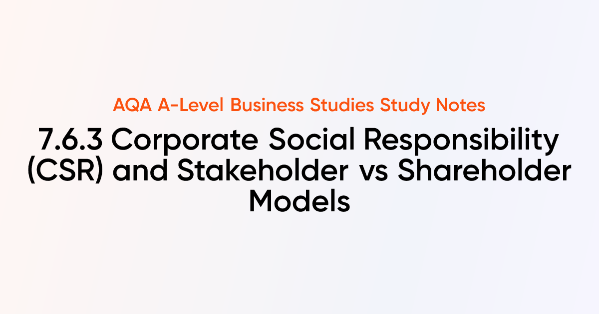 Corporate Social Responsibility (CSR) and Stakeholder vs Shareholder ...