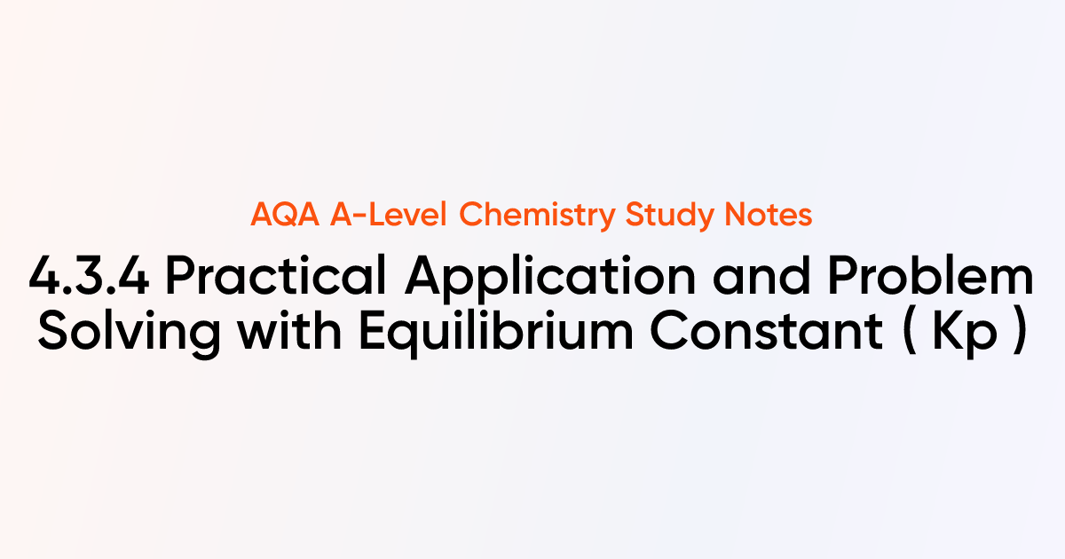 Practical Application and Problem Solving with Equilibrium Constant ...