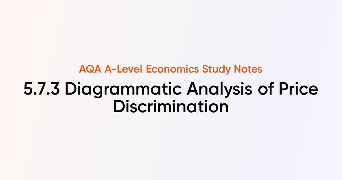 Diagrammatic Analysis of Price Discrimination (5.7.3) | AQA A-Level ...