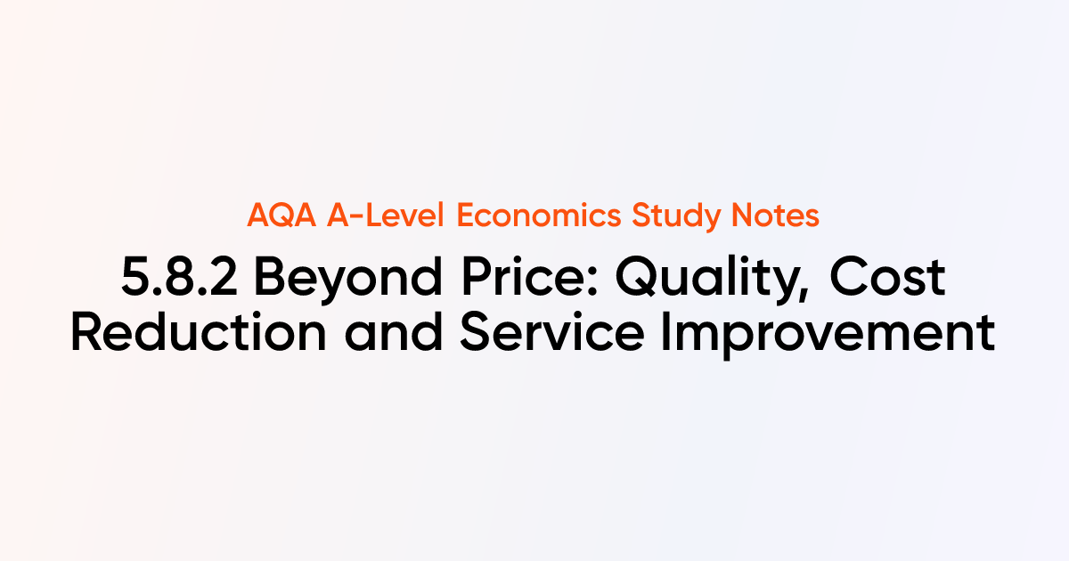 Beyond Price: Quality, Cost Reduction and Service Improvement (5.8.2 ...