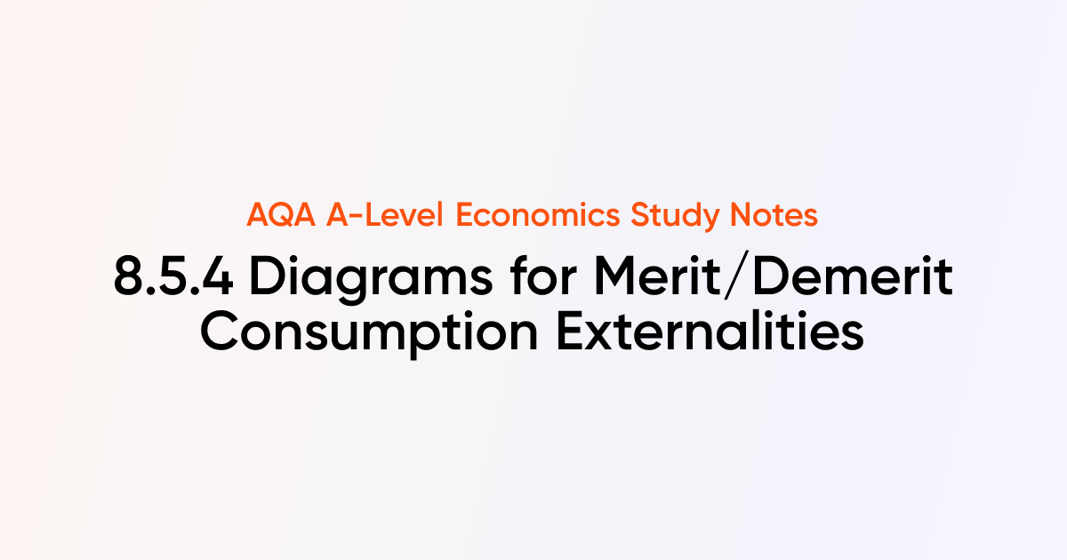 Diagrams for Merit/Demerit Consumption Externalities (8.5.4) | AQA A ...