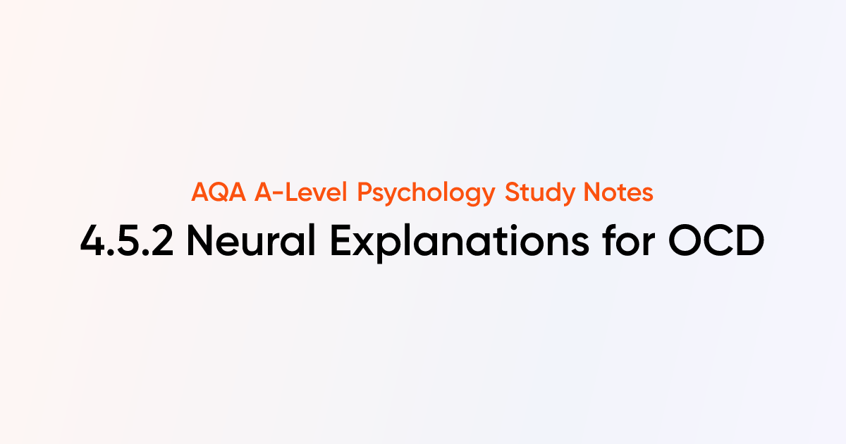 Neural Explanations for OCD (4.5.2) | AQA A-Level Psychology Notes ...