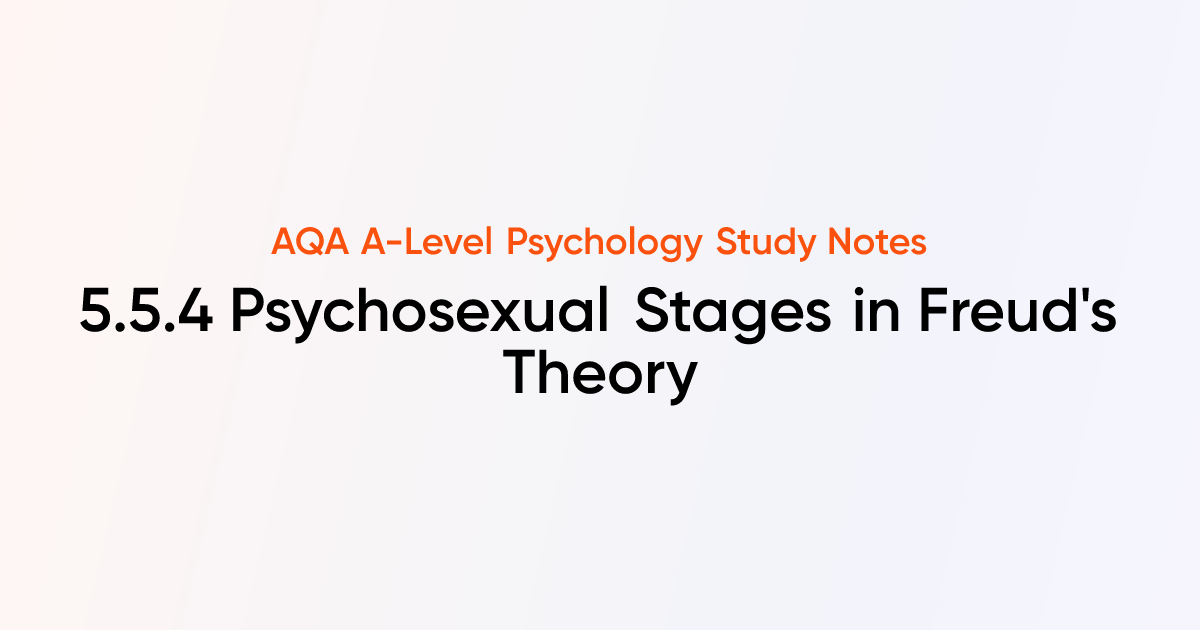 Psychosexual Stages in Freud's Theory (5.5.4) | AQA A-Level Psychology ...