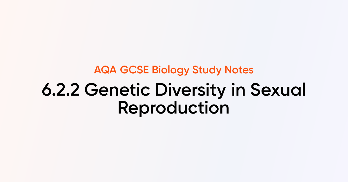 Genetic Diversity in Sexual Reproduction (6.2.2) | AQA GCSE Biology ...