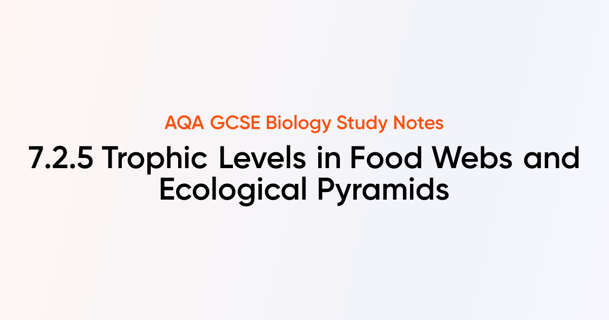 Trophic Levels in Food Webs and Ecological Pyramids (7.2.5) | AQA GCSE ...