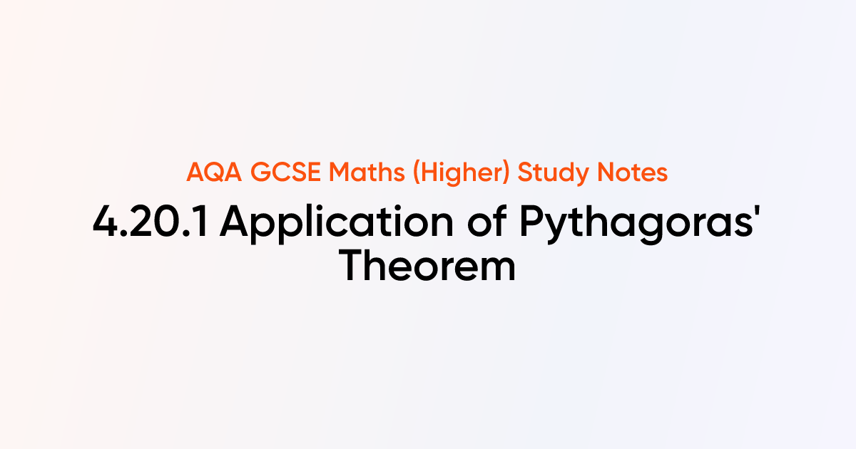 Application Of Pythagoras Theorem 4201 Aqa Gcse Maths Higher