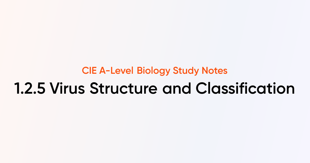 Virus Structure and Classification (1.2.5) | CIE A-Level Biology Notes ...