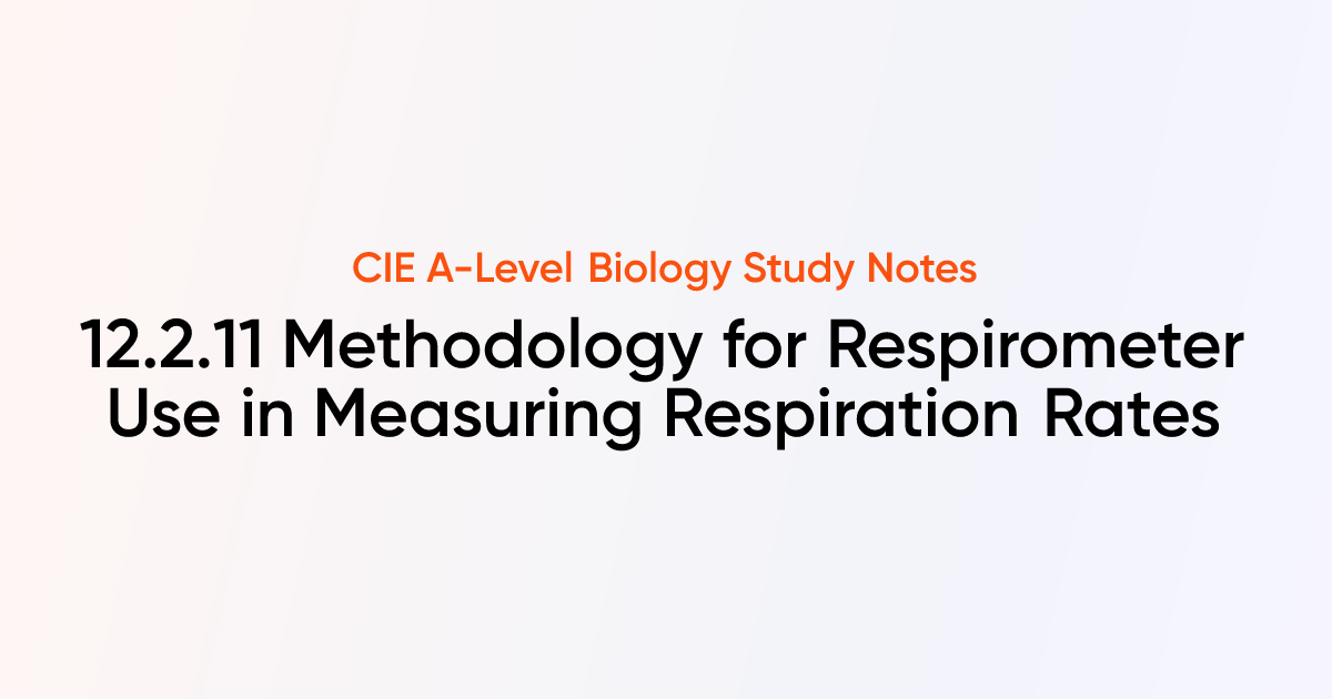 Methodology for Respirometer Use in Measuring Respiration Rates (12.2. ...