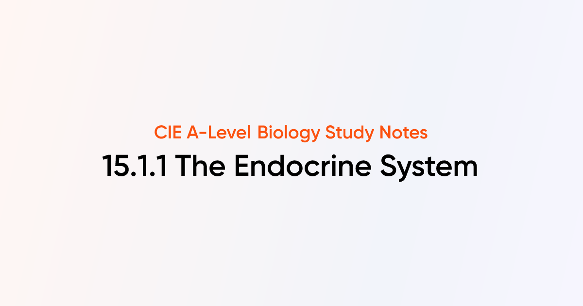 The Endocrine System (15.1.1) | CIE A-Level Biology Notes | TutorChase