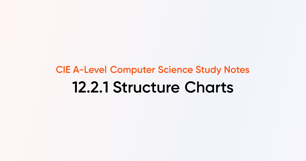 Structure Charts (12.2.1) | CIE A-Level Computer Science Notes | TutorChase