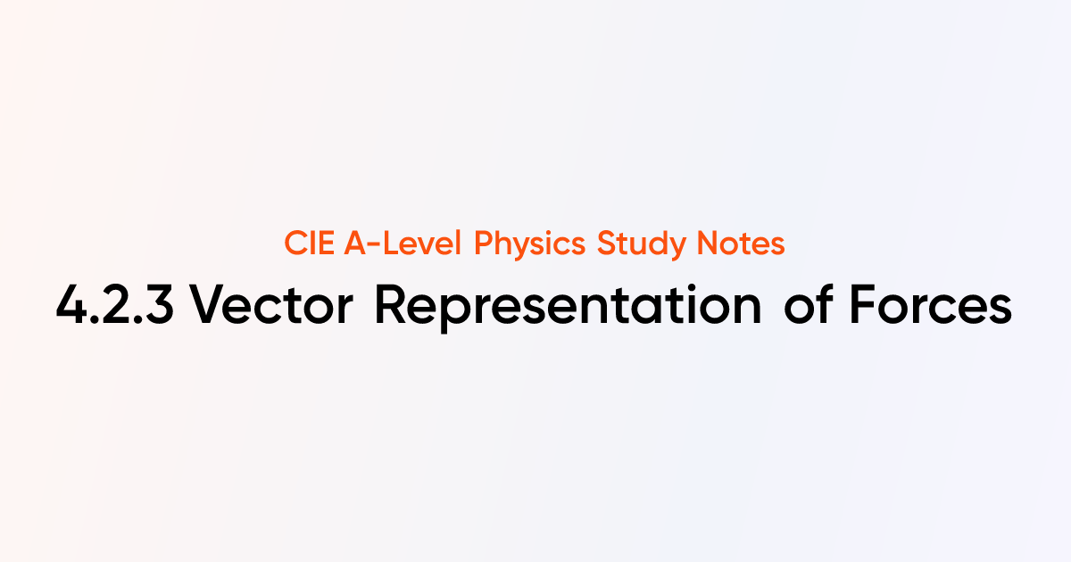 Vector Representation of Forces (4.2.3) | CIE A-Level Physics Notes ...