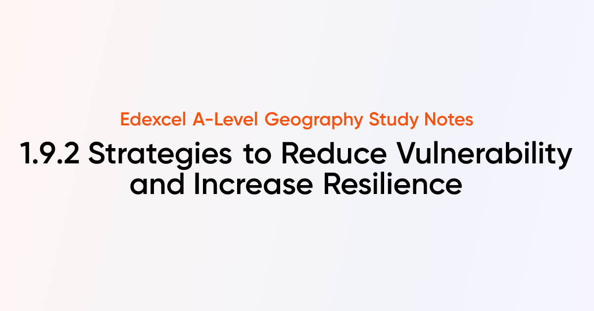 1.9.2 Strategies to Reduce Vulnerability and Increase Resilience ...