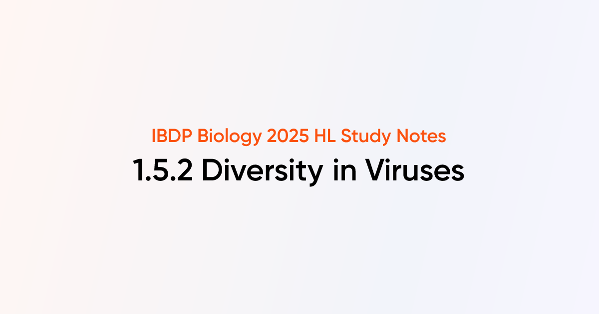 Diversity in Viruses (1.5.2) | IB DP Biology HL 2025 Notes | TutorChase