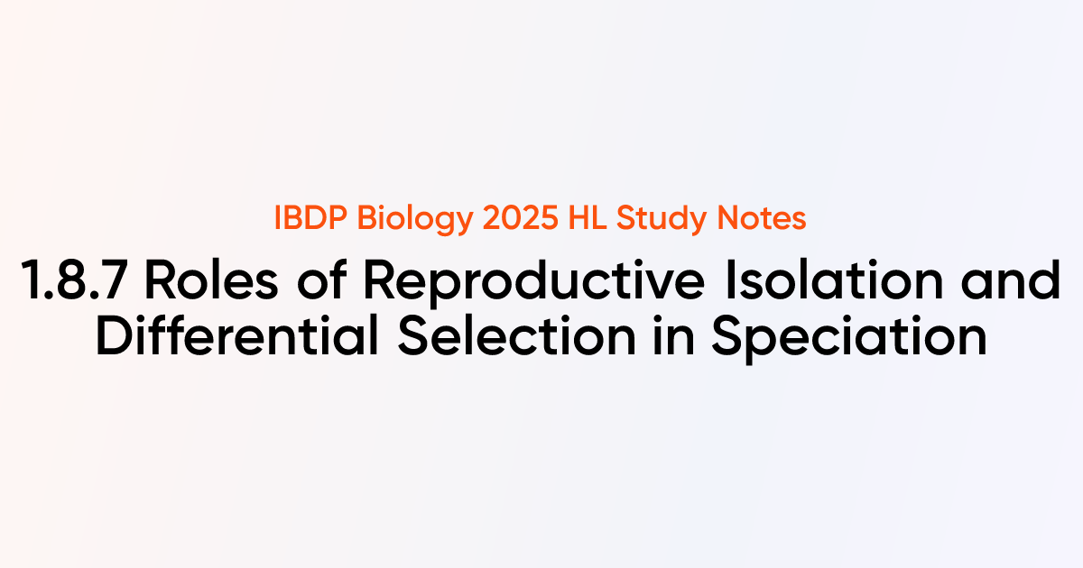 Roles of Reproductive Isolation and Differential Selection in ...