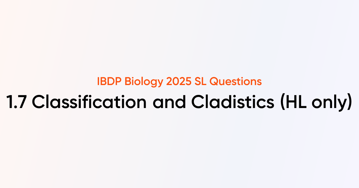 IBDP Biology 2025 | 1.7 Classification and Cladistics (HL only ...