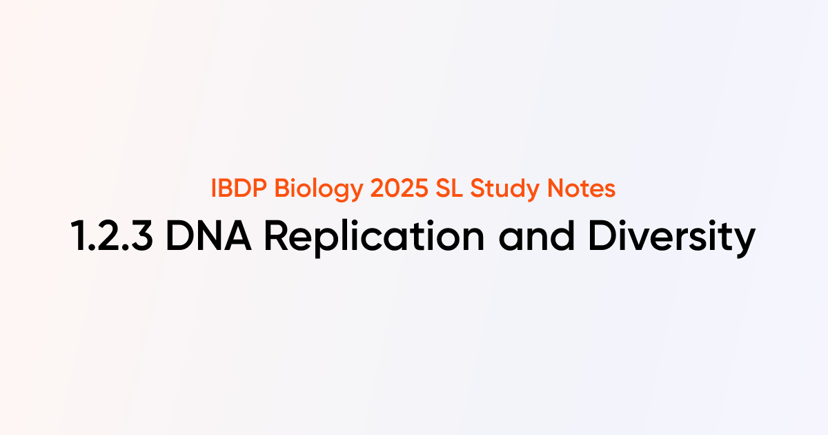 DNA Replication and Diversity (1.2.3) | IB DP Biology SL 2025 Notes ...