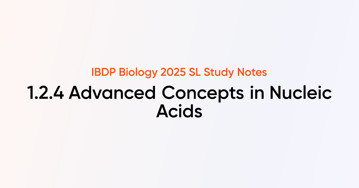 Advanced Concepts in Nucleic Acids (1.2.4) | IB DP Biology SL 2025 ...