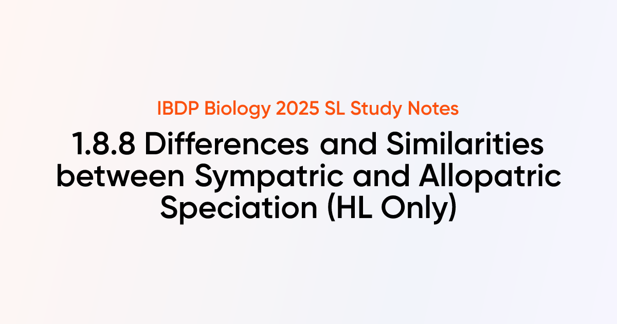 Differences and Similarities between Sympatric and Allopatric ...
