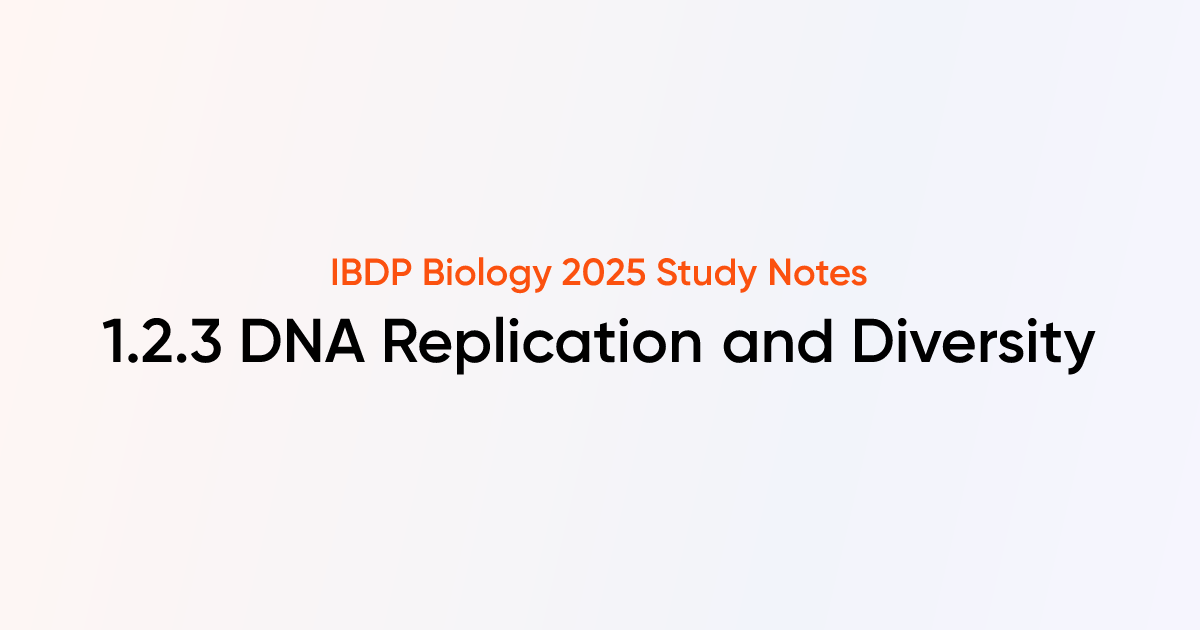 DNA Replication and Diversity (1.2.3) | IB DP Biology HL 2025 Notes ...