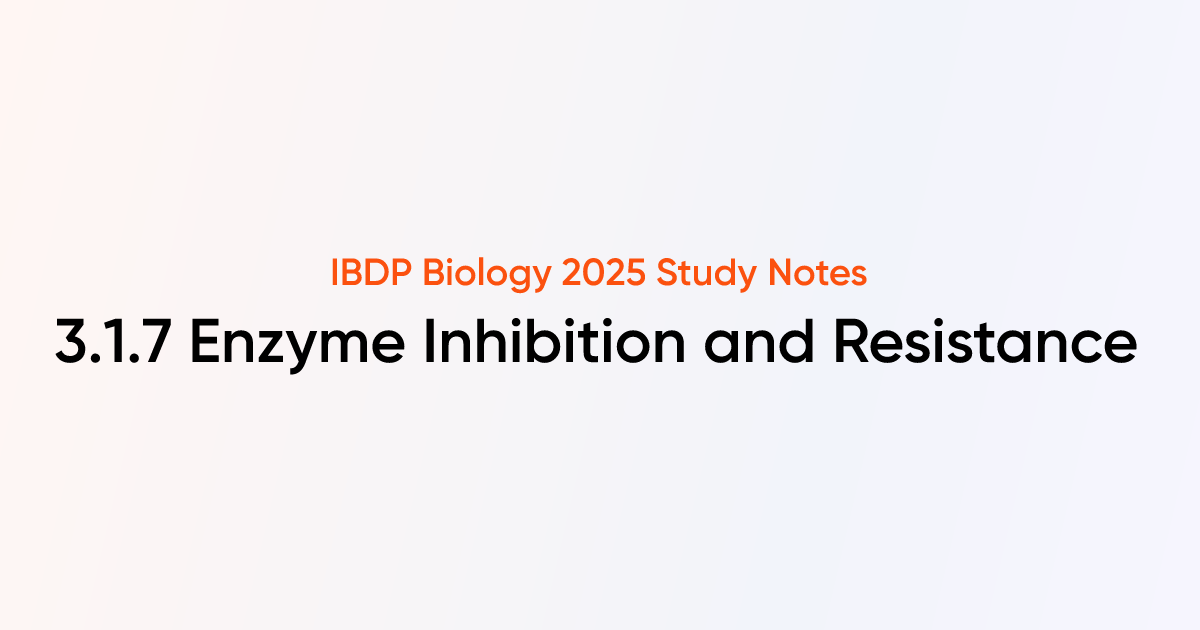 Enzyme Inhibition and Resistance (3.1.7) | IB DP Biology HL 2025 Notes ...