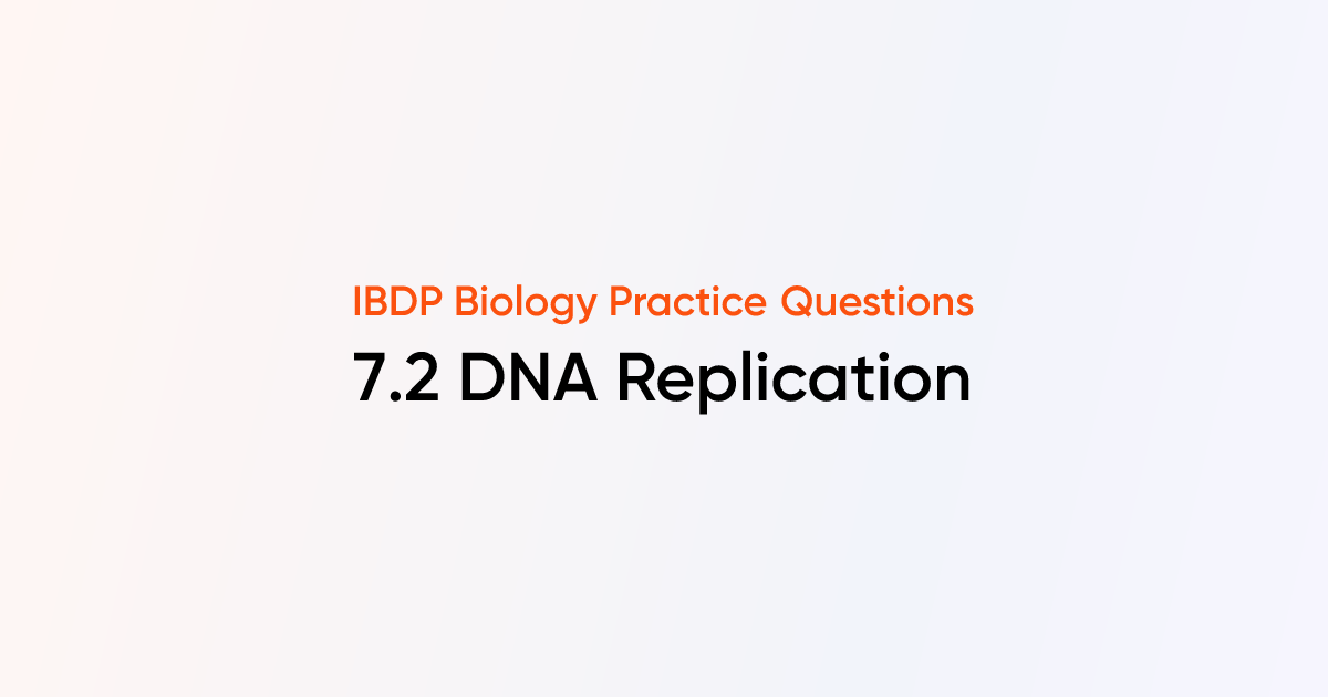 DNA Replication (7.2) | IB DP Biology Questions | TutorChase