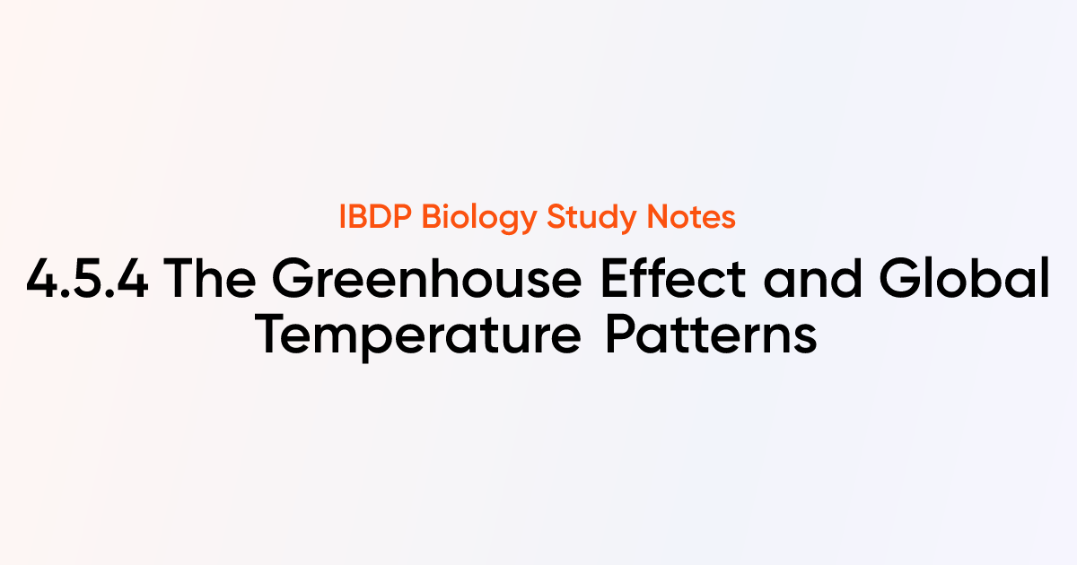 The Greenhouse Effect and Global Temperature Patterns (4.5.4) | IB DP ...