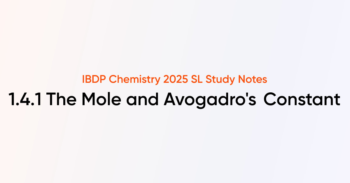 The Mole and Avogadro's Constant (1.4.1) | IB DP Chemistry SL 2025 ...