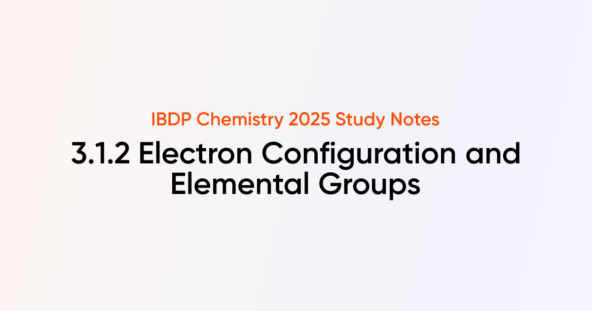 Electron Configuration and Elemental Groups (3.1.2) | IB DP Chemistry ...