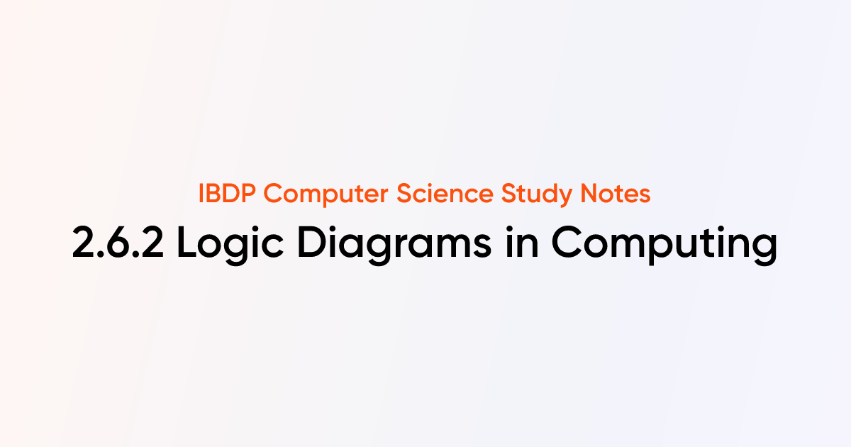 Logic Diagrams In Computing 262 Ib Dp Computer Science Notes Tutorchase