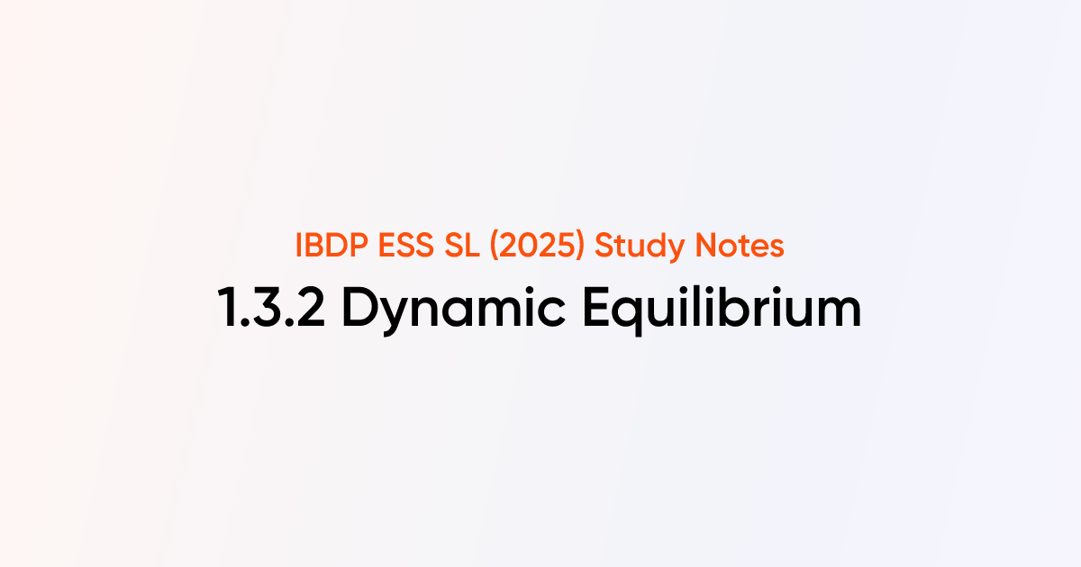 Dynamic Equilibrium (1.3.2) | IB DP ESS | TutorChase