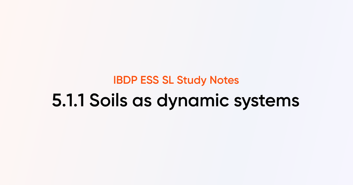 Soils as dynamic systems (5.1.1) | IB DP ESS SL | TutorChase