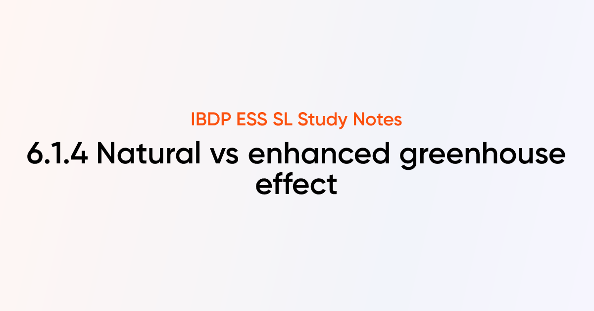 Natural vs enhanced greenhouse effect (6.1.4) | IB DP ESS SL | TutorChase
