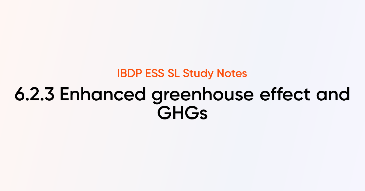 Enhanced greenhouse effect and GHGs (6.2.3) | IB DP ESS SL | TutorChase